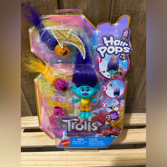 Mattel | Toys | Trolls Band Together Hair Pops Branch 3 Figurine 9 Pcs ...